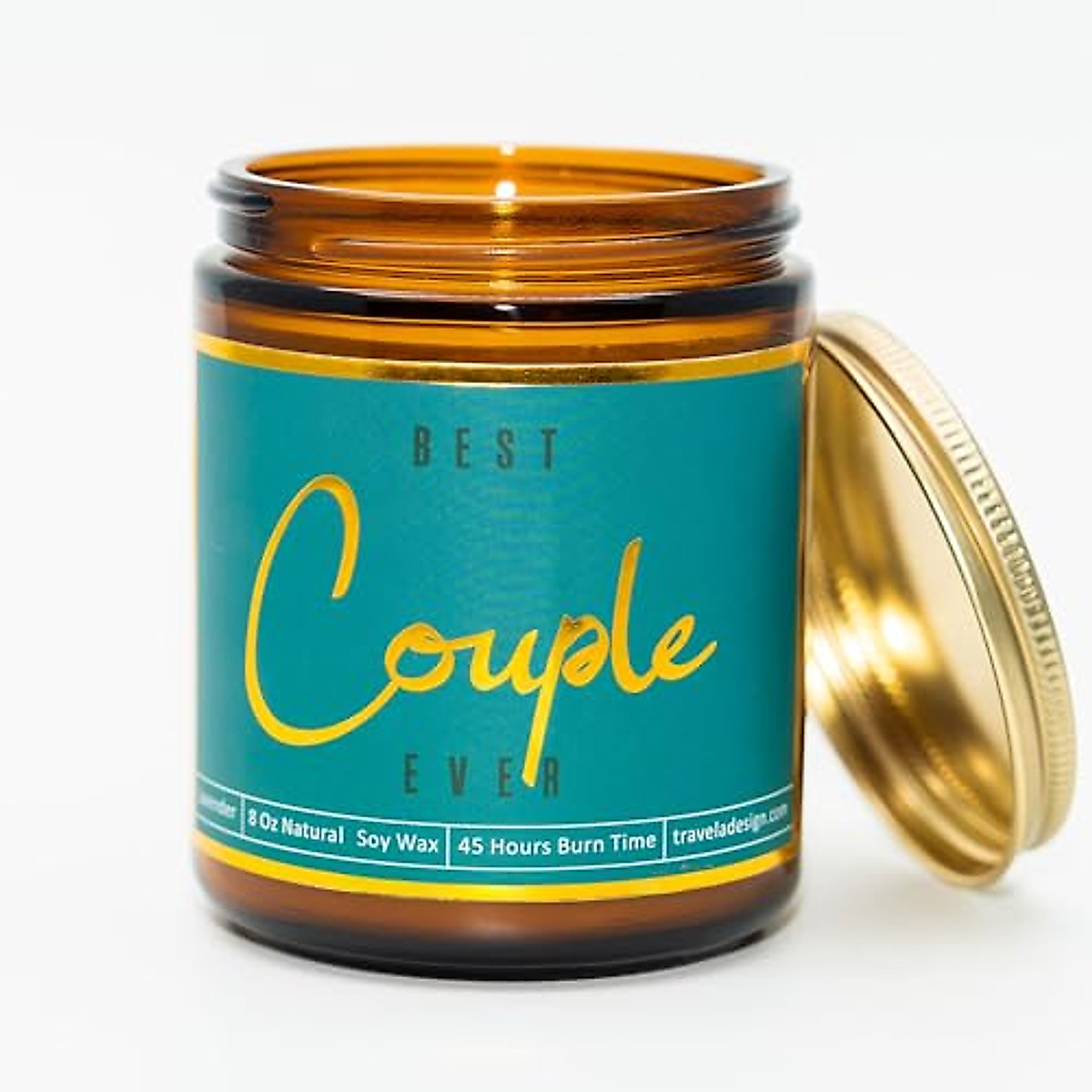 Best Couple Ever Candle, Soy Wax, Lavender |Gift for Christmas-Thank You Gift,Gift for Friends Family Romantic Couple Gifts Candles for Birthday, or Anniversary
