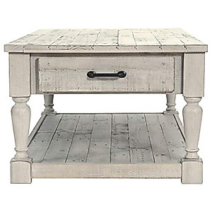 Signature Design by Ashley Shawnalore Rectangular Rustic Cocktail Table, Whitewash