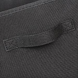 KEEGH Storage Cubes Cube Storage Bins 13x13x13 inch Foldable Fabric Closet Organizer for Shelves Storage Box Cubby Bins Cloth Nursery Decorative Basket with Handles, Black