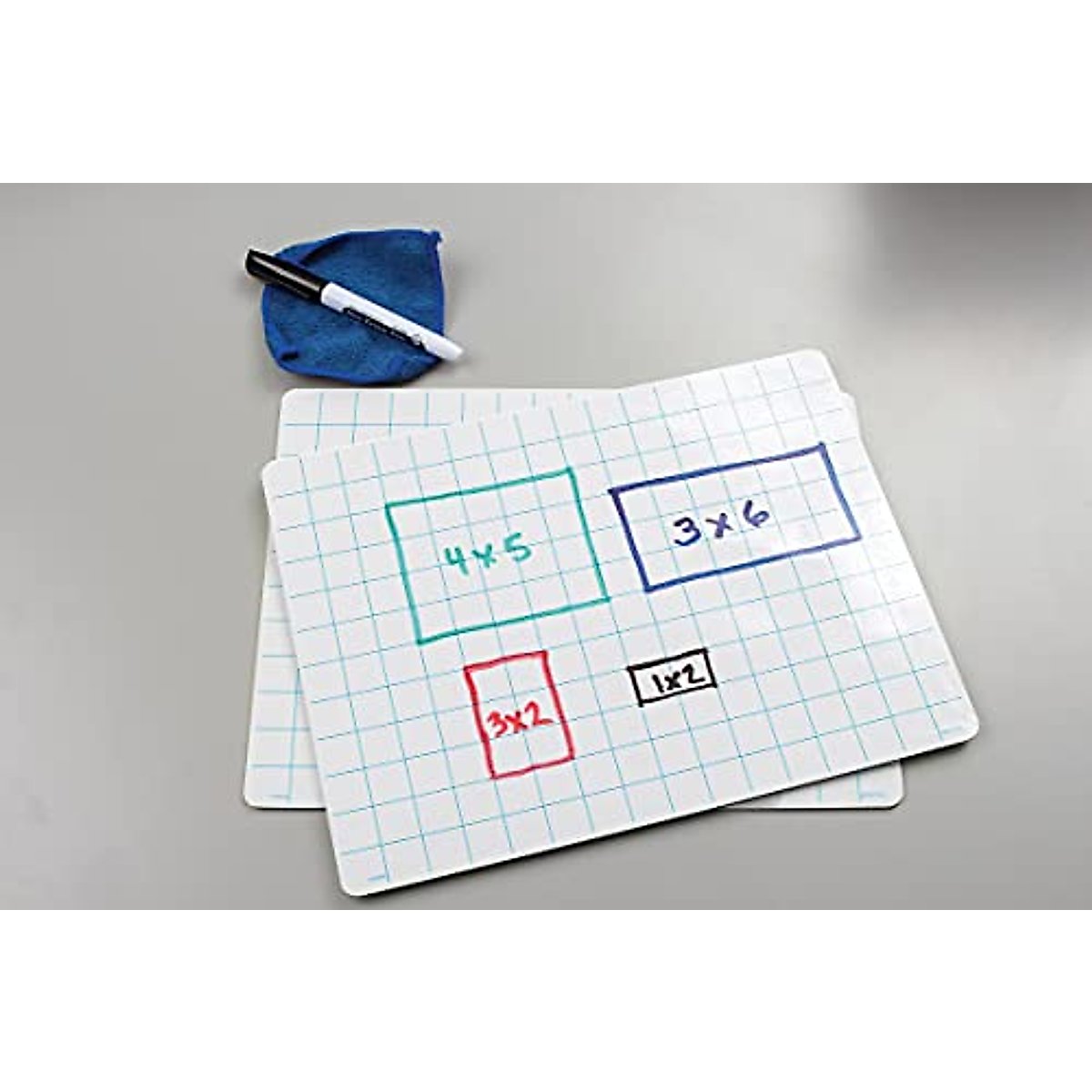 Teacher Created Resources TCR77253 Math Grid Dry Erase Boards, Set of 10, Multi