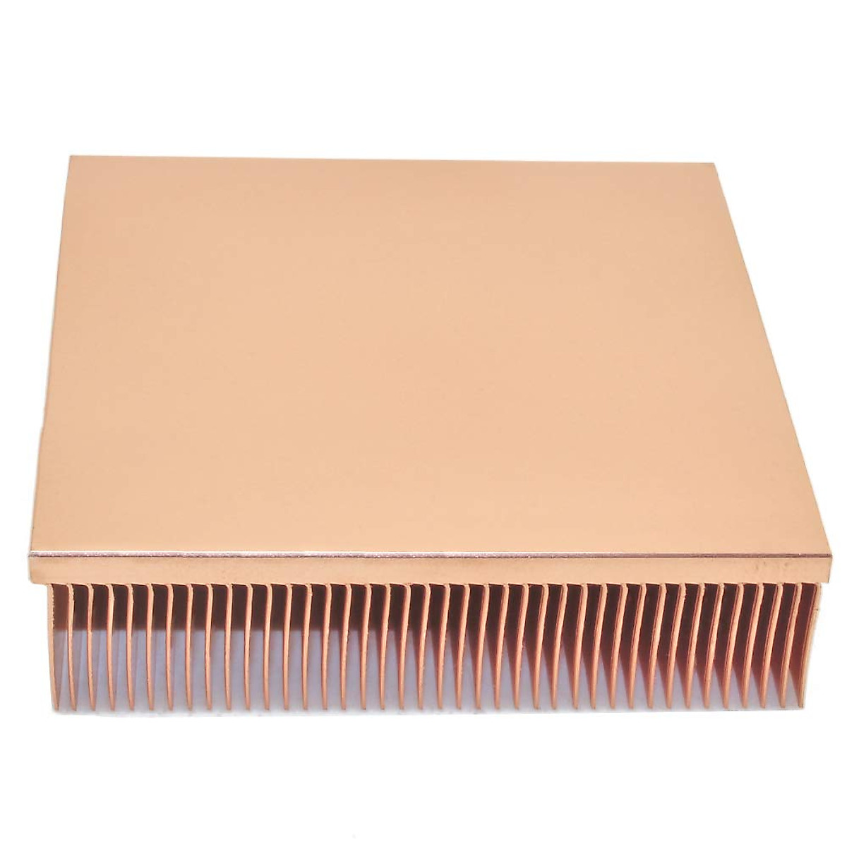 DIY Pure Copper Skiving Fin Heatsink 80x80x20mm / 3.15x3.15x0.79 inches for Electronic Chip LED Cooling