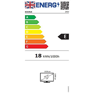 KOORUI 24 Inch Gaming Monitor, 165Hz IPS 1080p 1ms Adaptive Sync, Frameless, HDMI, DisplayPort, Tilt Adjustable, Eye Care, VESA Wall Mount， Black