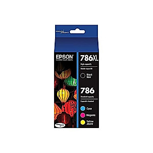 Epson Durabrite Ultra 786xl High Yield Black and 786 Standard Color C/m/y Ink Cartridges - T786xl-bcs