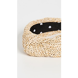 Lele Sadoughi Women's Raffia Knotted Headband, Natural, Tan, One Size