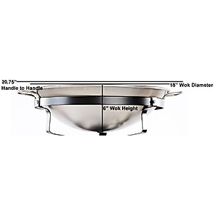 King Kooker #18WK Steel Wok, 17-Inch, Multicolor