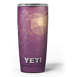 Design Skinz Purple Geometric V18 - Skin Decal Vinyl Wrap Kit Compatible with The Yeti Rambler Cooler Tumbler Cups