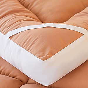 OBONG Twin Full Extra Thick Mattress Topper Down Alternative Overfilled Folding Sleeping Pad Futon Mattress Queen King High Density Bedding Quilted Mattress Pads (Color : D, Size : Twin-90 * 200cm)