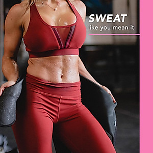 Sports Research Sweet Sweat 'Pro-Series' Waist Trimmer with Adjustable Velcro Straps for a Tighter Fit (Pink, XS-S)