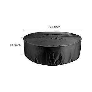Maiju Outdoor Patio Furniture Covers Waterproof Table Chair Set Covers Windproof Tear-Resistant UV Round Cover for Outdoor Garden Patio Yard Park Furniture Cover
