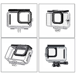 Waterproof Case for Gopro Hero 12 11 10 9 Accessories, SRUIM Underwater Diving 50M/164FT Protective Housing Shell for Go Pro Hero12 Action Camera with Bracket Accessories
