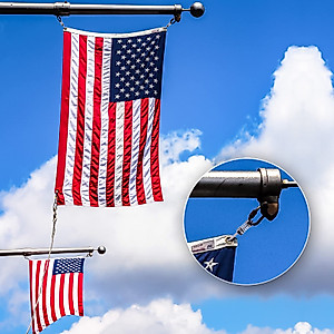 Moxweyeni Boat Flag Clips Stainless Steel Marine Flag Clips for Halyards Outrigger Lines Antennas Stern Lights Flagpole Rope Fishing(4 Pack)