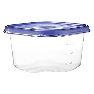 32oz Square Plastic Reusable Storage Containers with Snap On Lids - Airtight Reusable Plastic Food Storage, Leak-Proof, Meal Prep, Lunch, Togo, Stackable, Bento Box, BPA-Free by EcoQuality (3)