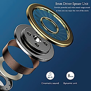 HORNORM True Wireless Earbuds Bluetooth Headphones Touch Control with Charging Case and LED Digital Display Bluetooth 5.2 HD Bass Sound Stereo Earphones in-Ear Built-in Mic Headset for Sport Work