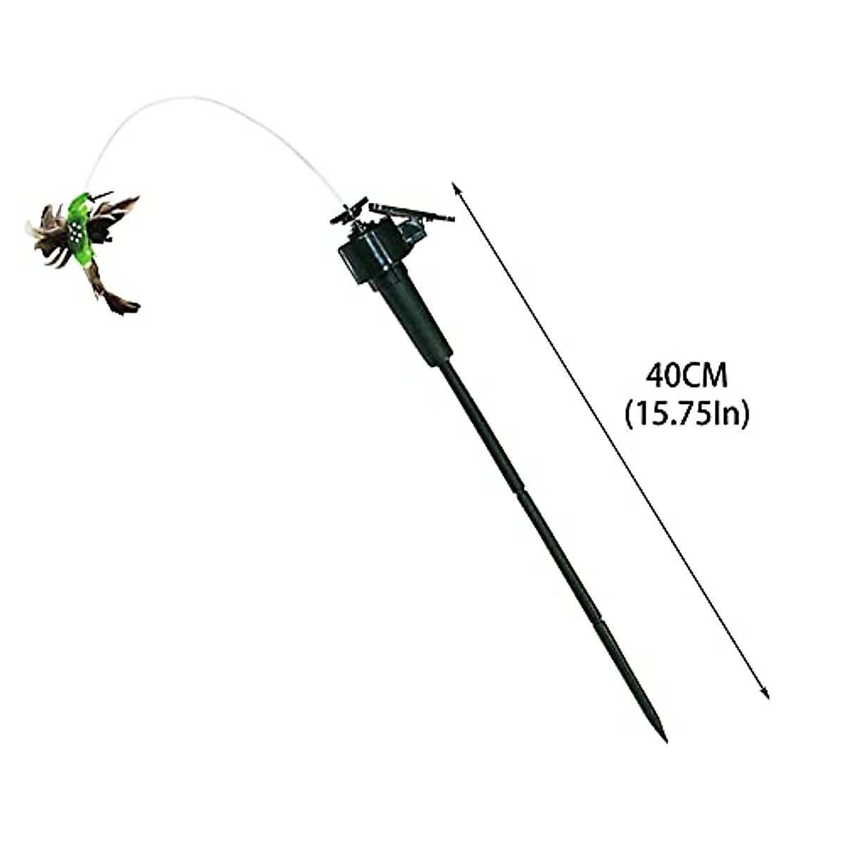 Hummingbird Solar Garden Dancing Decor Hummingbird Solar/Battery Powered Decoration & Hangs Large Glass Vases Floor Standing (A, One Size)