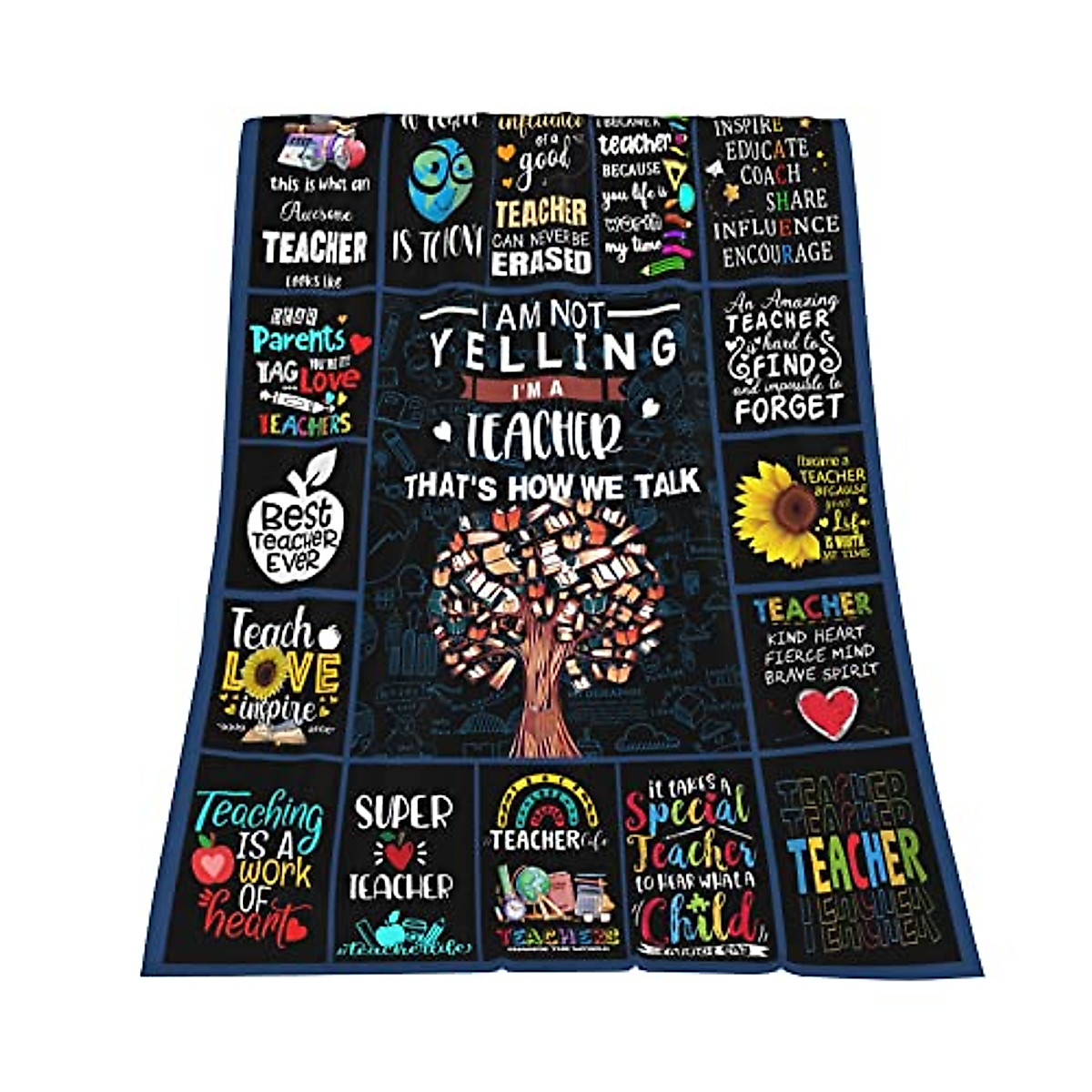 Teacher Gifts Blankets, Teacher Gifts for Women Men, Best Teacher Appreciation Gifts, Teacher Retirement Gifts, Teachers Day Back to School Blanket 60"X 50"