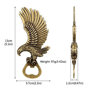 LKKCHER Eagle Gifts, Eagle Beer Bottle Opener for Man, Birthday Valentine Father's Day Christmas Gifts for Men Dad Boyfriend Husband Eagle Fan Woman Girlfriend Beer Opener Collector With Gift Box&Card