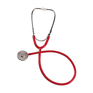 MABIS Spectrum Series Lightweight Nurse Stethoscope, Red, 30 Inch