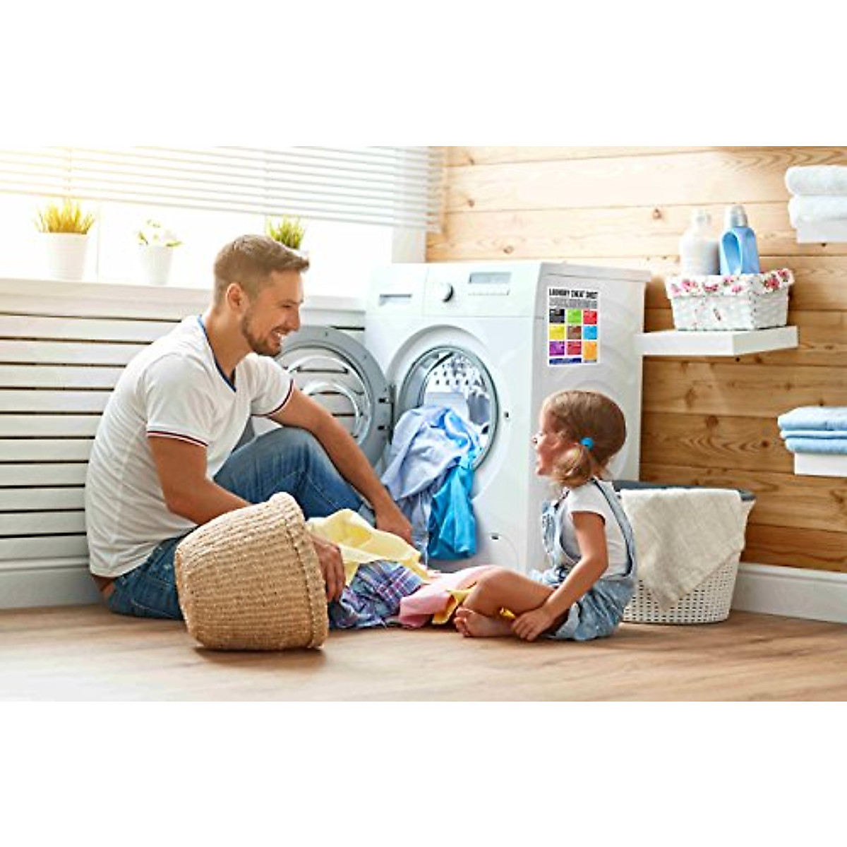 Voisin Products Magnet | Laundry Cheat Sheet | Laundry Room Decor or Laundry Room Sign | How to Do Laundry | Laundry Magnet Includes: Laundry Symbols & Stain Removal Chart | Laundry Room Wall Decor