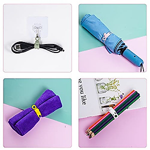 30 Pcs Reusable Cord Organizer Ties, Silicone Straps Cable Ties, Multipurpose Elastic Cord Organizer For Bundling And Fastening Cable Cords Wires