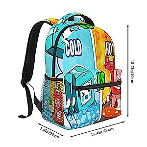 KIDZOY Teens Laptop Backpack Cartoon Unisex Student School Bookbag Casual College Daypack For Boys Girls Travel Hiking Camping