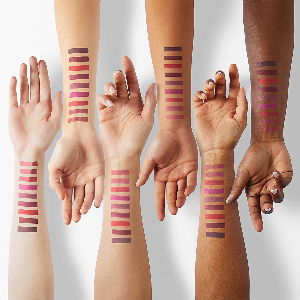 evpct DNM 9Pcs Deep Red Black Matte Liquid Lipsticks + 1Pcs Clear Lip Plumping Plumper Gloss Makeup Set Long Lasting Lipstick 24 hour Waterproof labiales matte mate larga duracion 24 horas originales