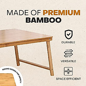 Emerging Green - Tray Table for Bed Or Chair to Eat| Lap Desk with Legs | Low Table for Sitting On The Floor | Folding Table