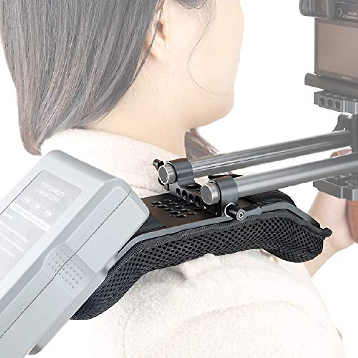 NICEYRIG Steady Shoulder Mount/Shoulder Pad for Video Camcorder Camera DV/DC Support System DSLR Rig (15mm Railblock)