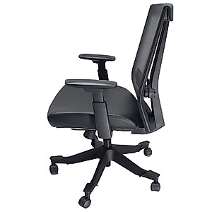 We're it, The Chair That Moves with You! Twyst Series, Flex Mesh Back Task Chair with Adjustable Arms and Seat Slide in Black