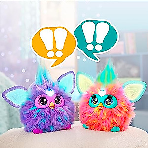 Furby Coral, 15 Fashion Accessories, Interactive Plush Toys for 6 Year Old Girls & Boys & Up, Voice Activated Animatronic