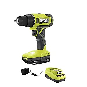 RYOBI ONE+ 18V Cordless 1/2 in. Drill/Driver Kit with (1) 1.5 Ah Battery and Charger