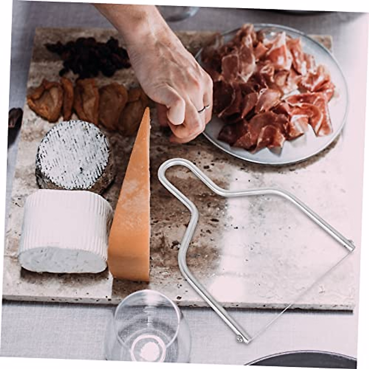 PRETYZOOM 2pcs Goose Liver Splitter Butter Steel Slicing Cutter Bread Cheese Wire Cheese Slicer for Cheese Butter Cheese Peeler Cheese Spatula Cheese Grater Handheld Stainless Steel Silver