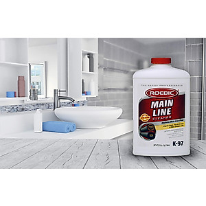Roebic K-97 Main Line Cleaner, Exclusive Biodegradable Bacteria Digests Paper, Fats, and Grease in Sewer and Septic Systems, 32 Ounces