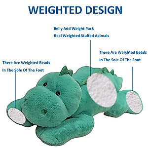 Hronsa Weighted Stuffed Animals, 19.7in 3.3lbs Weighted Dinosaur Plush Cute Dinosaur Stuffed Animals Toy Weighted Plush Animals Pillow for Adults Boys Girls