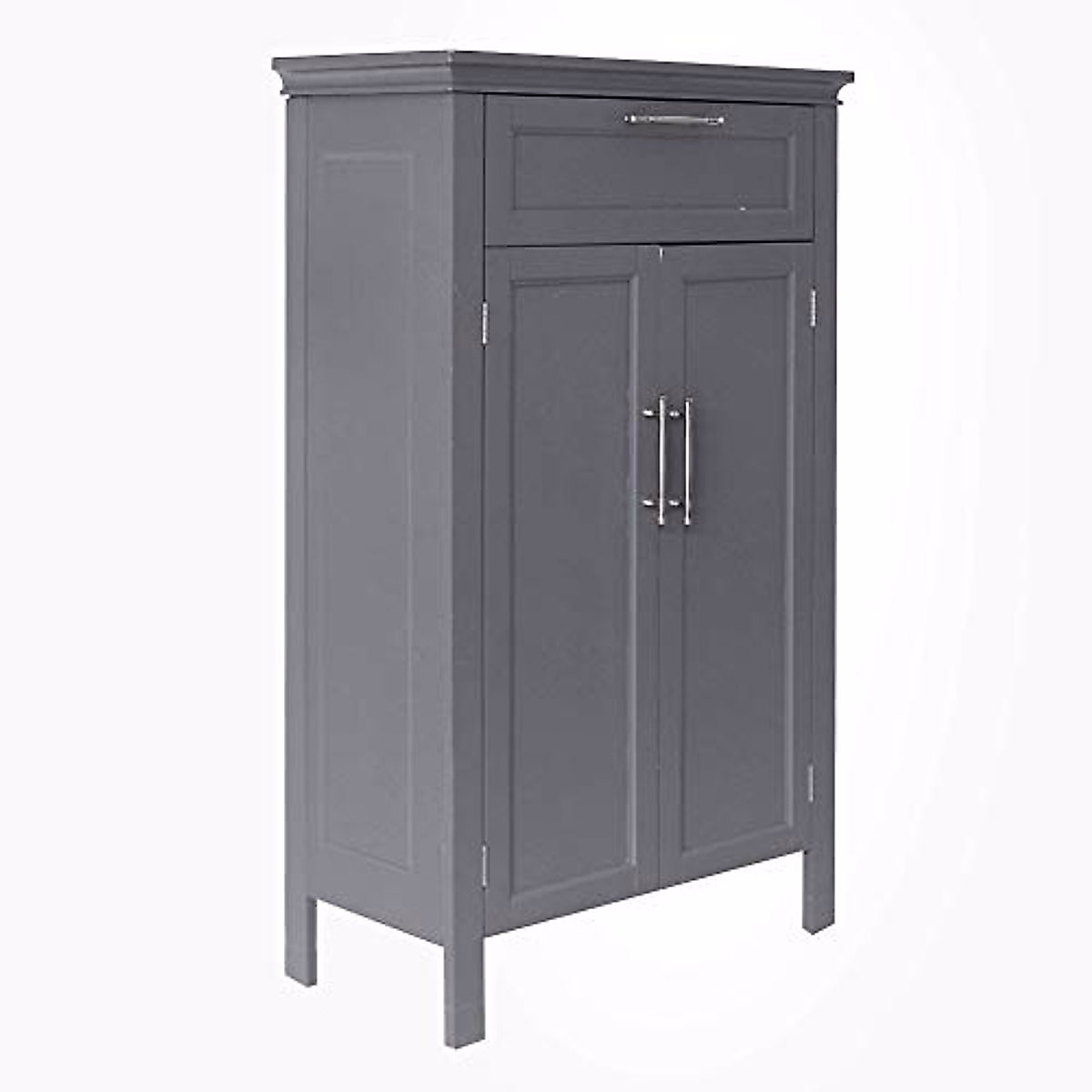 UDeuxff Bathroom Storage Cabinet,Freestanding Bathroom Floor Cabinet,Kitchen Pantry Cabinet,Wooden Side Storage Organizer with Double Door for Kitchen,Living Room,Bathroom (Gray)