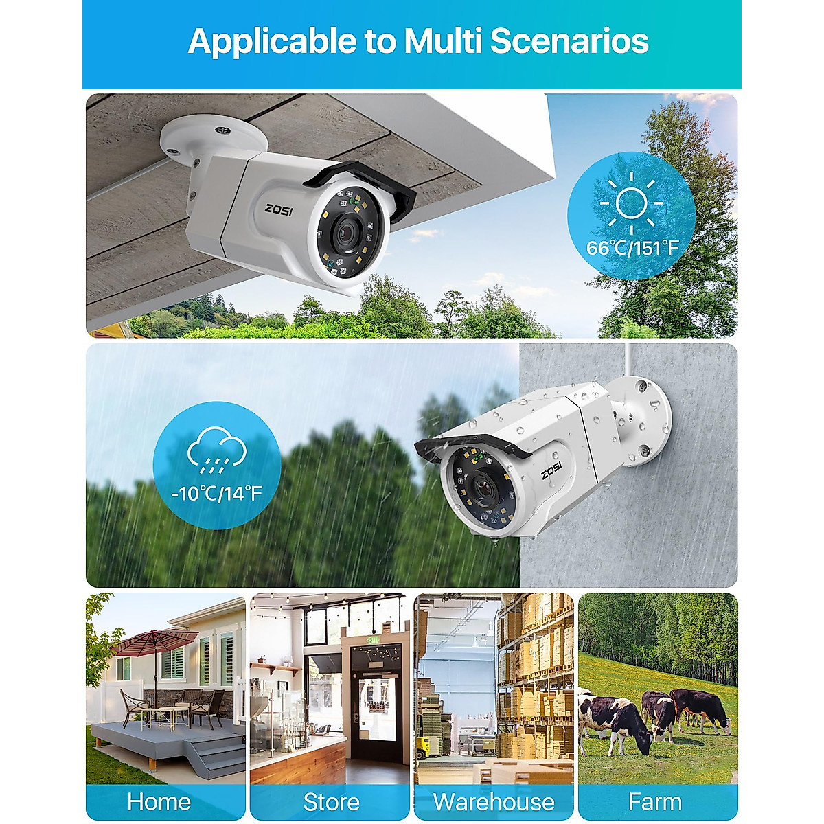 ZOSI 24CH 4K PoE Security Camera System with 4TB HDD,16pcs 8MP Outdoor Audio IP Cameras,Night Vision,Person Vehicle Detection,Smart Light Siren,Dual Disk Backup,4K 16 Port 24CH NVR for 24/7 Recording