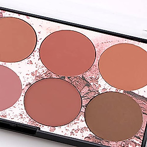 CCbeauty 8 Colors Face Blush Palette Matte Shimmer Professional Natural Long Lasting Lightweight Portable Foundation Contour Highlight Pressed Powder Makeup Palette for Women Girls