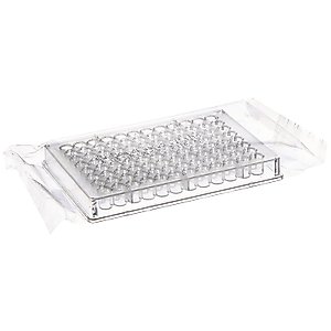 Globe Scientific 120338 Polystyrene Microtest Plate, 96-Well, Flat Bottom, Sterile, Individually Wrapped (Pack of 50)