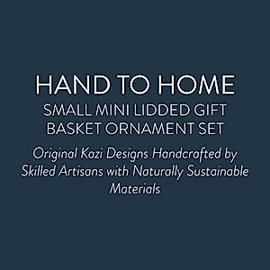 KAZI Small Mini Lidded Friendship Gift Basket Charm, A Token of Love and Friendship, Napkin Ring, Handbag Charm, Babyshower Gift, Made with Sisal, Eco-Friendly (Set of 2 Pink/Multicolored)