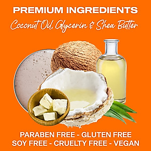 Alien Shave Premium Shaving Soap For Men (Solar Orange). Powered with Coconut Oil & Glycerin 4 Oz (1-Pack)