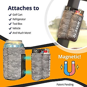 WAKE 10 Magnetic Can Cooler with Detachable Cigarette and Lighter Holder - (Camo, 3 Pack)