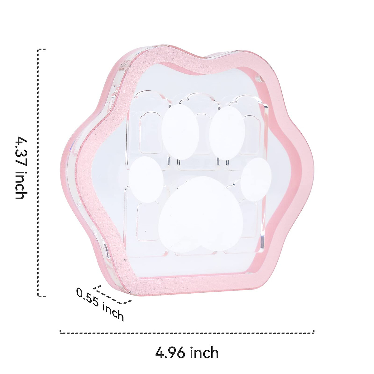 YOCORE Cute Cat Paw Game Card Case Compatible with Nintendo Switch- Transparent Hard Shell Game Card Holder for Switch Card Storage with 6 Game Card Slots Cartridge