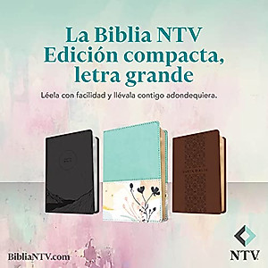 Santa Biblia NTV, Edición compacta, letra grande (SentiPiel, Café, Letra Roja) (Spanish Edition)