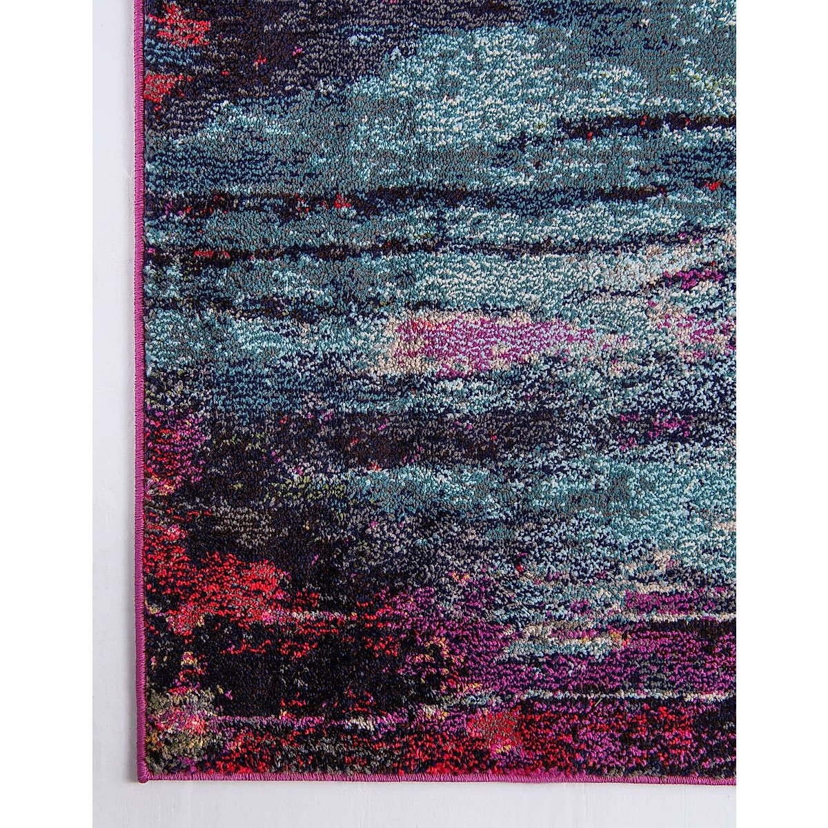 Rugs.com Theia Collection Rug – 2' 7 x 12' Runner Multi Medium Rug Perfect for Hallways, Entryways