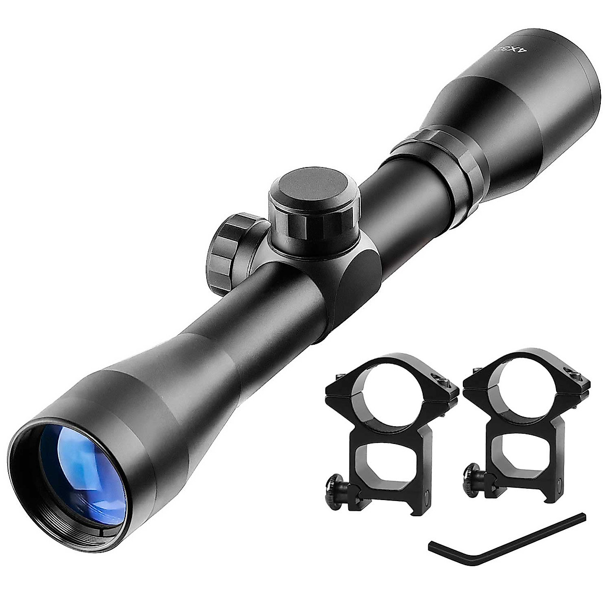 Beileshi 4x32 Compact Rifle Scope Crossbow Scope,Crosshair Optics Hunting Scope with 20mm Free Mounts