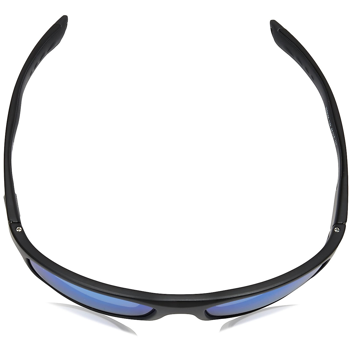 Costa Del Mar Mens Whitetip Rectangular Sunglasses, Blackout/Blue Mirrored Polarized-580G, 58 mm