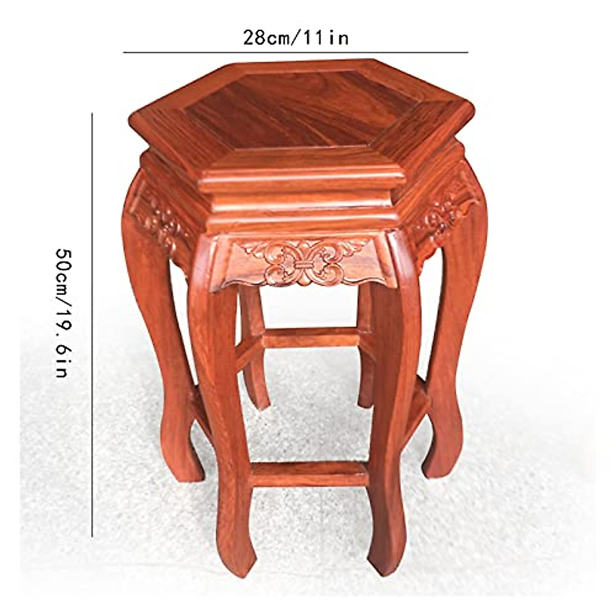 GLOOOB Bonsai Pedestal Wooden Plant Display Stand Plant Stand Flower Pot Holder Shelf Indoor Planter Display Shelving for Balcony Living Room Vase Bonsai Base (Size : Small)