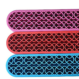 AKOAK 1 Pack Silicone Makeup Brush Holder, Cosmetics Storage Box Desktop Finishing Container, Painting Pen Holder Sewing Craft Organizer (Blue)