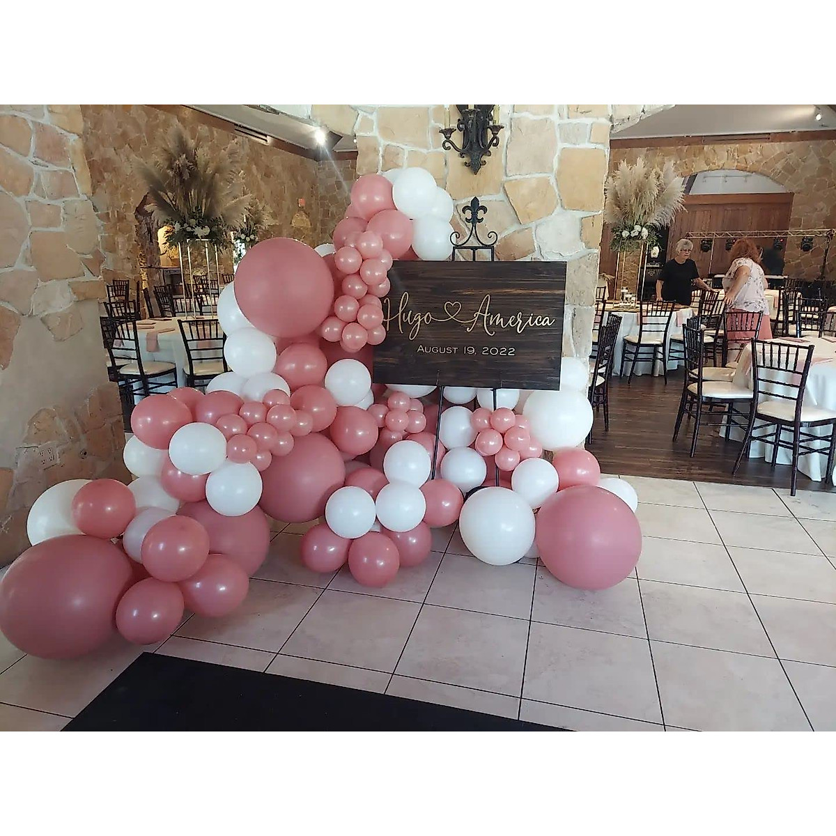 Dusty Pink Balloons 85Pcs Vintage Dusty Pink Balloon Garland Arch Kit 5/10/12/18 Inch Matte Latex Dusty Pink Balloons Different Sizes as Birthday Baby Shower Wedding Bridal Shower Party Decorations
