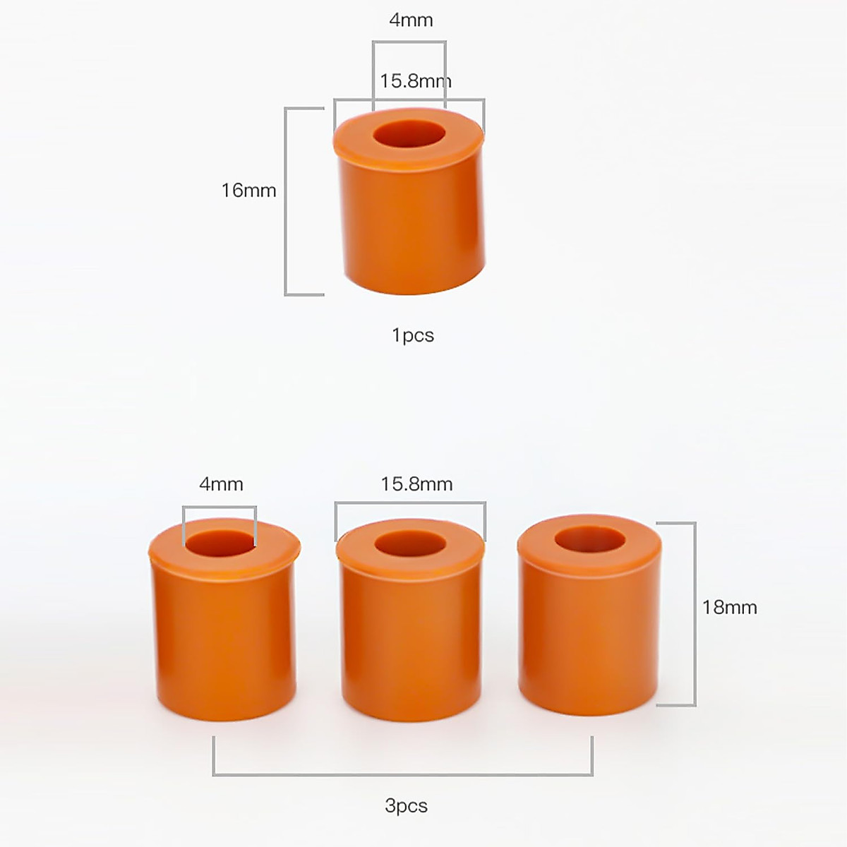 Creality Official 8 PCS Silicone Solid Bed Mounts, 3D Printer Heat Bed Leveling Parts Heat-Resistant Silicone Leveling Column Leveling Spring Replacement Part for Ender 3/3S/3 Pro/3 V2, CR-10 Series
