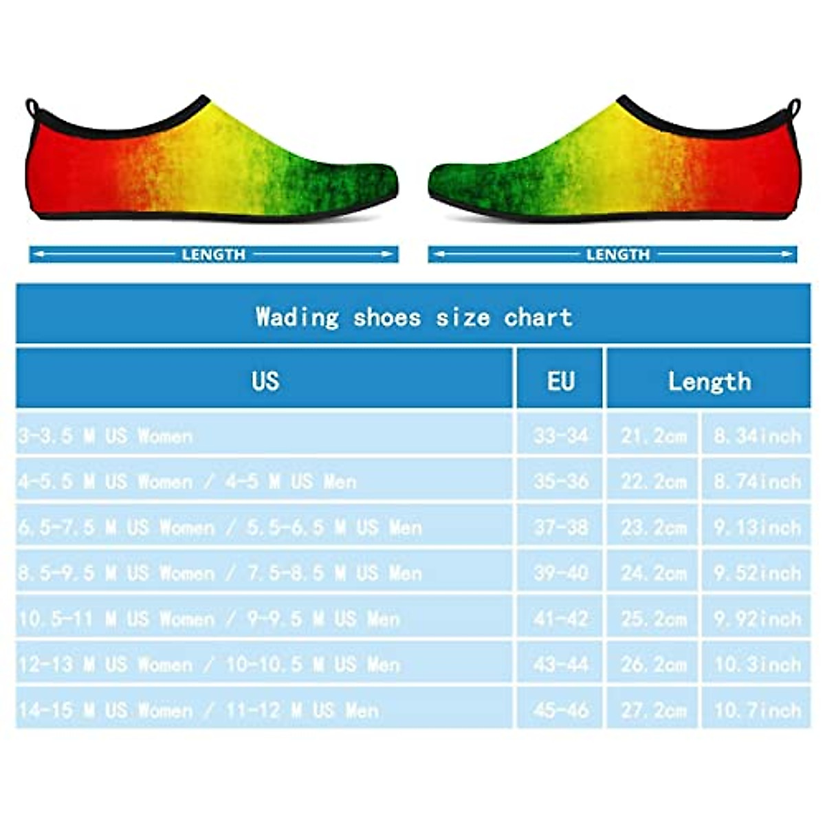 Water Shoes for Women Men Swim Beach Shoes Barefoot Quick-Dry Aqua Socks for Beach Swim Surf Yoga Exercise - Jamaican Colors Rasta